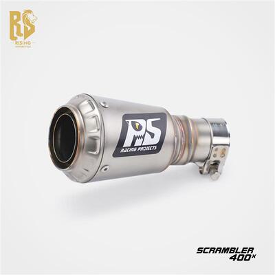 RS原创适用于凯旋400X speed400攀爬摩托车改装排气管中尾段一体