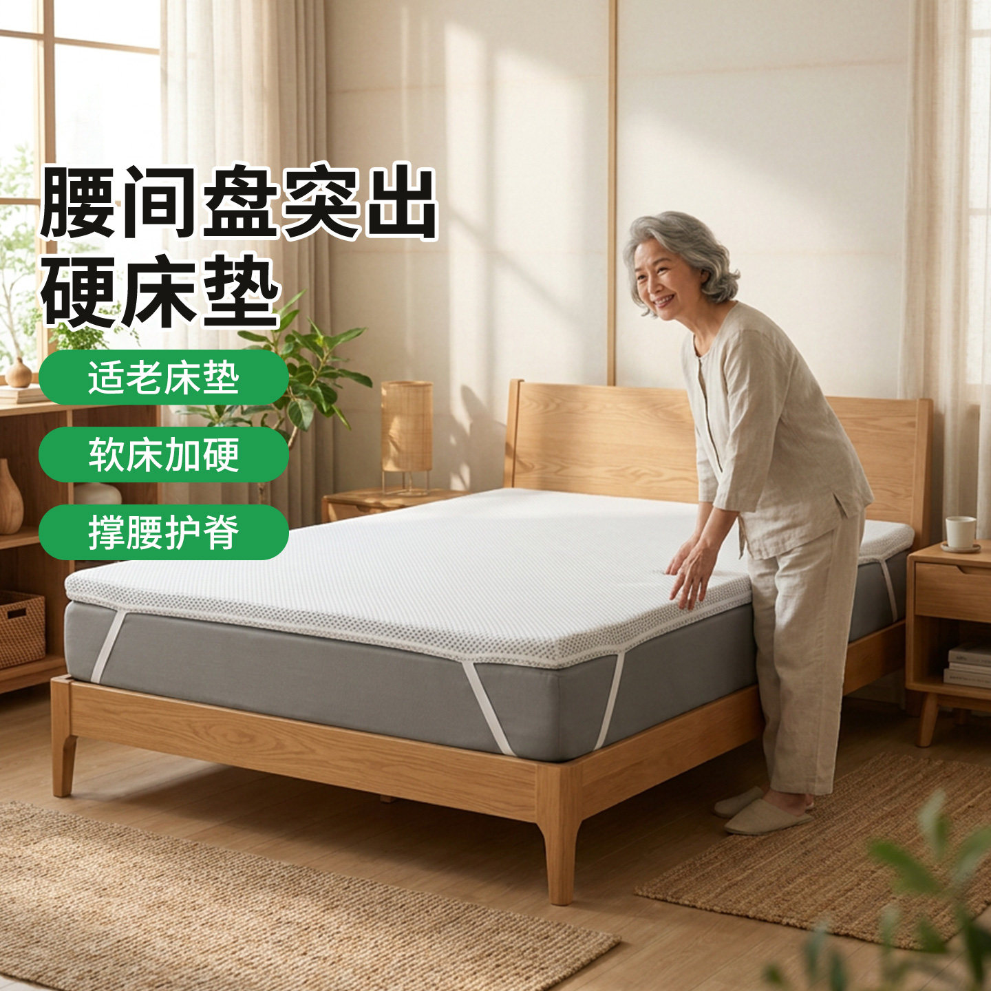 帝斯席梦思加硬腰间盘突出硬床垫适老床垫环保护脊腰0胶水薄床垫