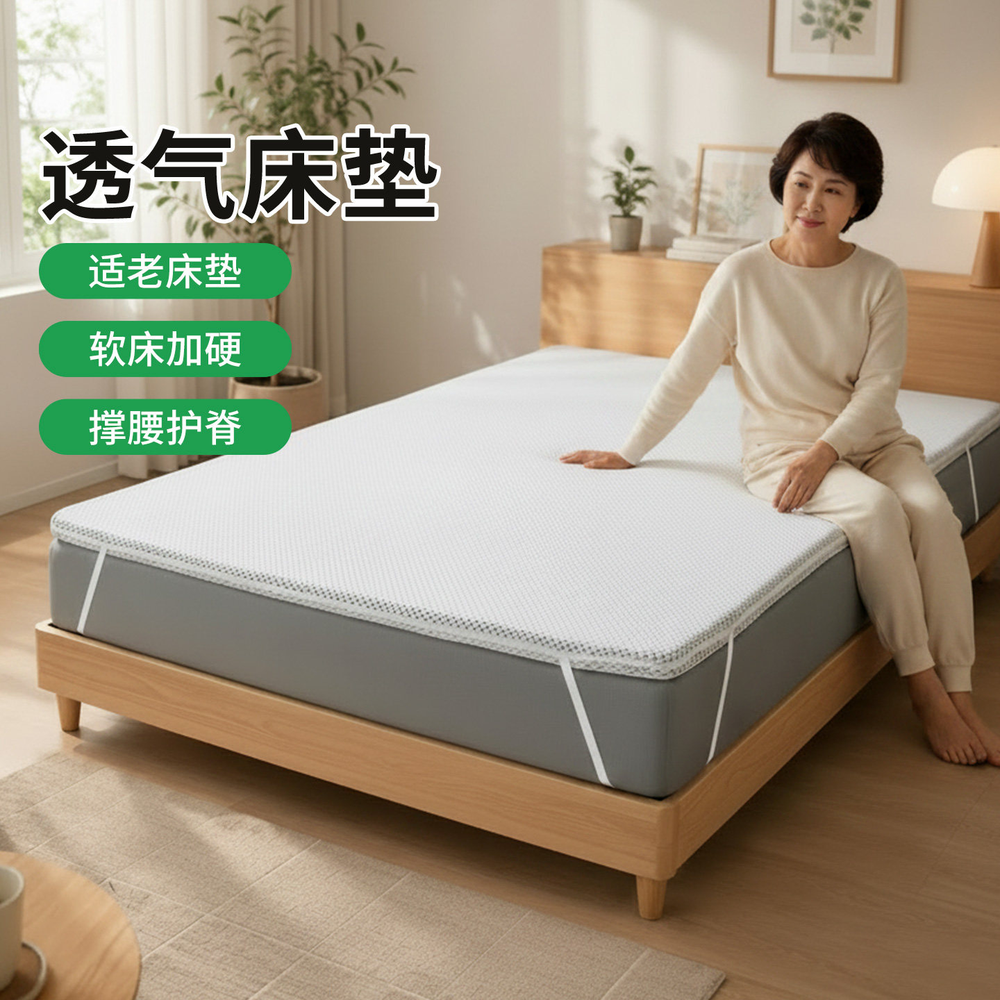 帝斯透气床垫适老床垫家用环保护腰脊0胶水无甲醛软床加硬