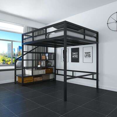 学宿舍家用室铁艺URH高架床生宿卧舍上下校铺学双层铁架床上床下
