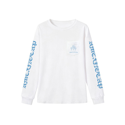 Amexnocap闪电牛2025FW哥特字母圆领长袖轻奢高级男女同款