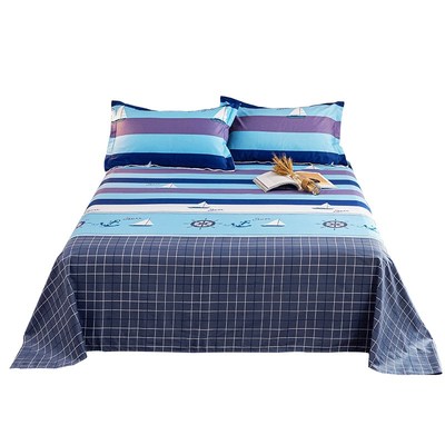 全棉被单学生宿舍床单定做0.8/0.9/1.2/1.5米纯棉单人双人床单