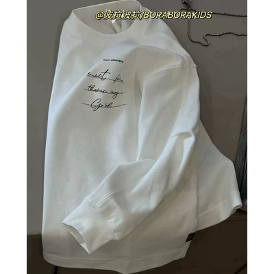 实体店儿童装波拉春款男生女孩宽松中大童打底衫街舞上衣长袖T恤