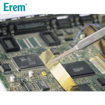 Erem瑞士进口精密镊子扁平圆形直头系列不锈钢非磁性耐酸耐热镊子