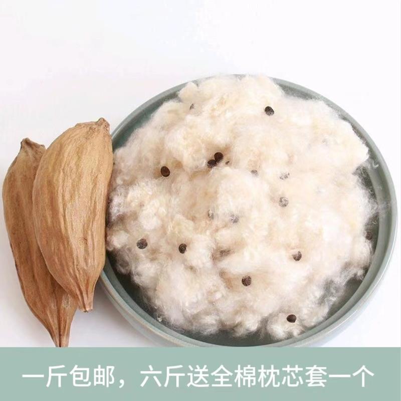 正宗天然有子FFO籽木棉花护颈絮枕头海南带籽攀花棉散装枕枝芯填