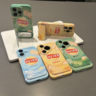 创意原味薯片支架新款适用苹果16pro手机壳iPhone15max12小米14华为mate70pura80k60荣耀300x100nova13FindX7
