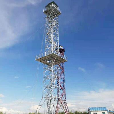 直销新款钢结构瞭望塔林区塔湿地观测区监控平台架构钢梁林区监控