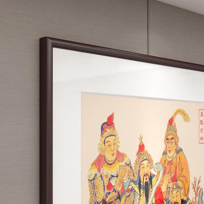 热销网红五路财神像画挂画柴赵明公比干王荣财画神爷壁客厅玄亥关