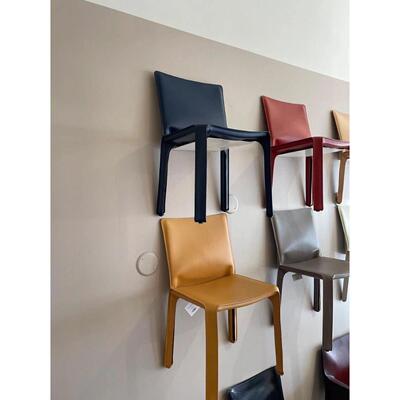 意大利家庭卡西纳鞍皮革餐椅靠背简单超级迁移椅设计椅子餐凳