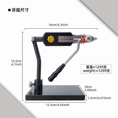 DBLF新D钩款迷你飞蝇钳绑台CQQ飞蝇饵铁板钩绑制工具台款弹簧钳