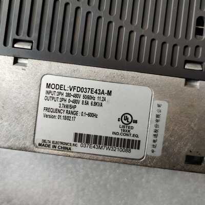 台达变频器三相 3.7kw/380v VFD037E43A-M，可提供技术支持。