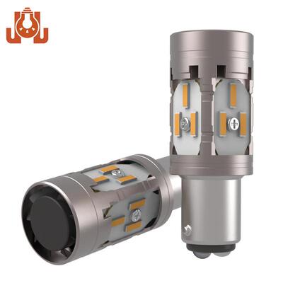 1156 BAU15S BA15S 1157 琥珀黄光解码LED转向灯防快闪防报错