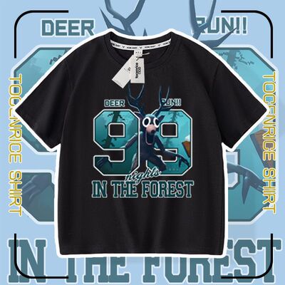 roblox森林中的99夜衣服儿童短袖t恤Nights in the Forest 99夏季