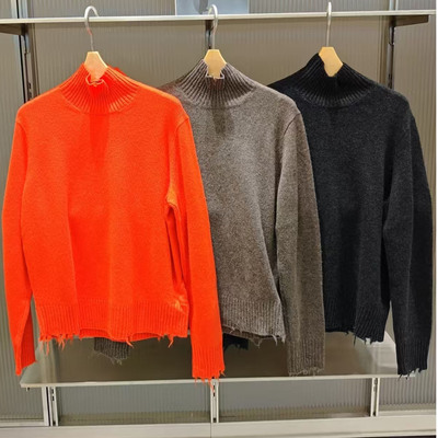 JN25秋冬新慵懒风高领毛针织衫