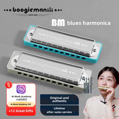 Boogieman蓝调口琴C键蓝调网十孔10调音初学者入门公园相同的风格