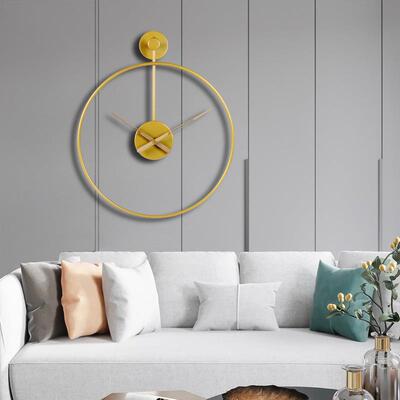 西班牙金AGY属挂钟静铁艺时现代简约钟英表艺术音扫钟秒石钟