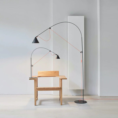 现代简约Midgard Licht 客厅卧室沙发样板间设计师弧形钓鱼落地灯