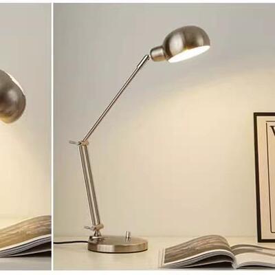 现代简约护金属长臂折叠眼学习台阅读书桌灯卧室床调光5516LE头D