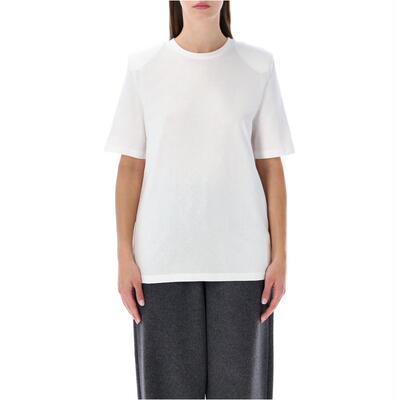 The Frankie Shop 女士 SS26 上衣 CARRINGTON 带里衬肩T恤(白色)