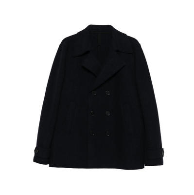 Harris Wharf London 男士 FW26 大衣 海军蓝外套