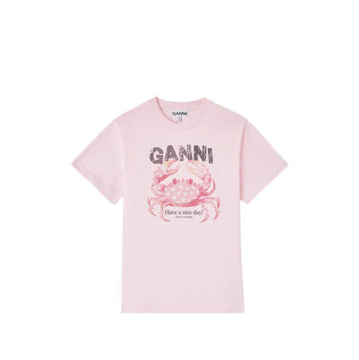 Ganni 甘尼 女士 FW26 T恤 GANNI and Polos 白垩色粉色