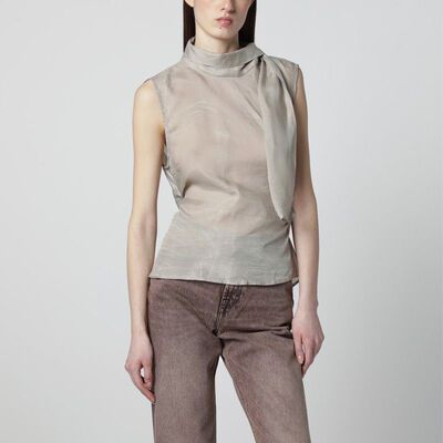 Our Legacy 女士 SS26 上衣 VIRTUOUS 灰色打蜡铜氨纤维