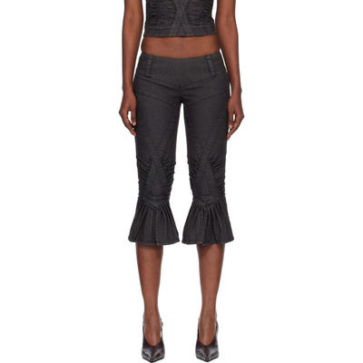 Miss Sixty 女士 短裤 黑色 KNWLS 联名 Slit Flare