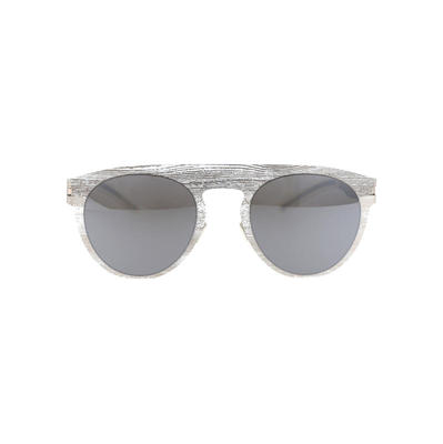 Mykita 中性（成人） 太阳镜 PINE 银色白色棕色反射金属太阳眼镜