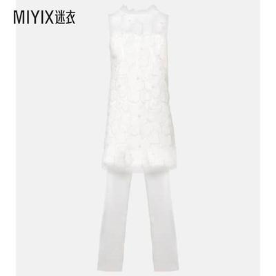 Self-Portrait 女款Bridal 蝴蝶结装饰钉珠缎面迷你连衣裙 迷衣时