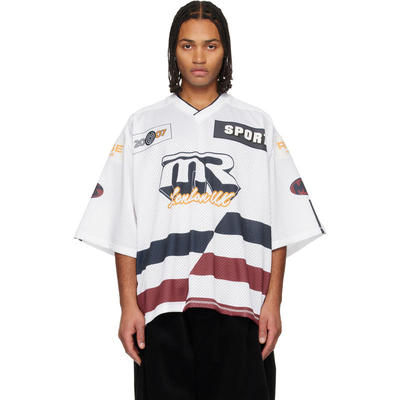 Martine Rose 男士 T恤 白色 Oversized Hockey T 恤