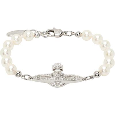 Vivienne Westwood 西太后 男士 手链 Mini Bas Relief Pearl