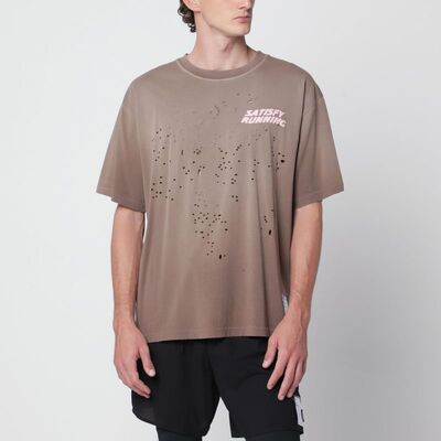 Satisfy 男士 FW26 T恤 MOTHTECH SUN DRUM 漂白防水破洞