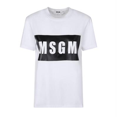 MSGM 女士 SS25 T恤 logo印花