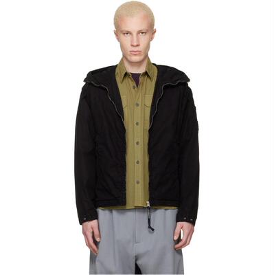 C.P. Company 男士 夹克 黑色 Micro-Reps Hooded Lens