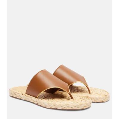 Paris Texas 女士 凉拖 Amalfi 皮革边麻底