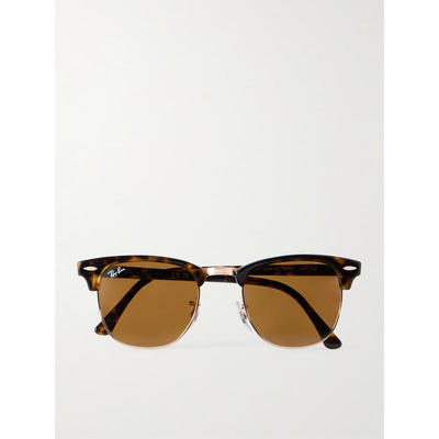 Ray-Ban 男士 太阳镜 Clubmaster 龟甲色醋纤镀金太阳眼镜