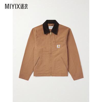 Carhartt WIP卡哈特 男款Detroit 灯芯绒饰边有机棉质帆布夹克 迷