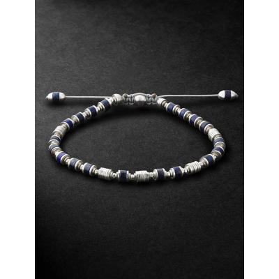 MAOR 男士 手链 Saguaro 纯银青金石珠饰手链