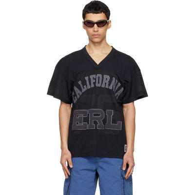 ERL 男士 T恤 黑色 Mesh Football