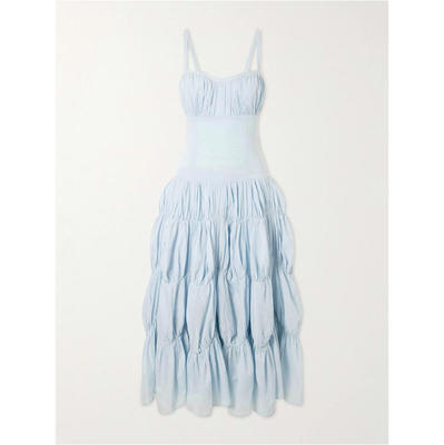 Ulla Johnson 女士 SS26 中长连衣裙 Emmalina 棉质