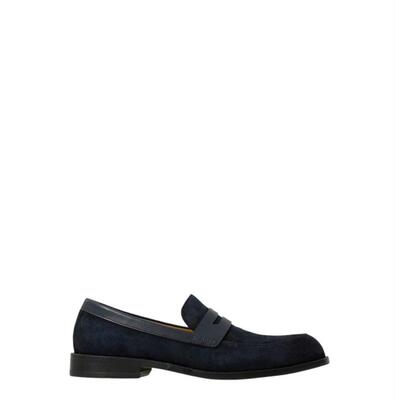 Boss 博斯 男士 SS26 乐福鞋 Suede loafers with leather trims