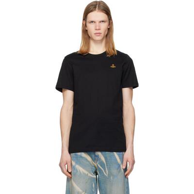 Vivienne Westwood 西太后 男士 T恤 黑色 Embroidered Logo