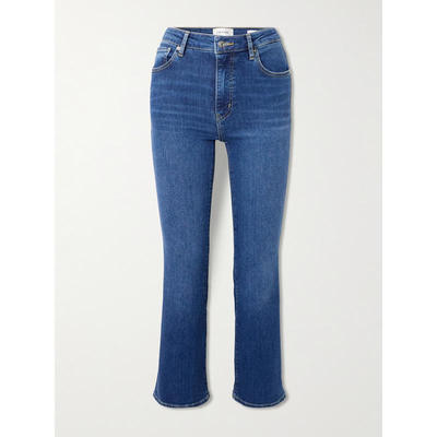 FRAME 女士 牛仔长裤 Reboot 短款弹力高腰小喇叭牛仔裤