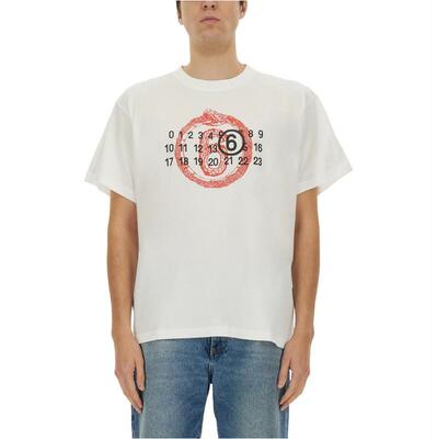 MM6 Maison Margiela 马吉拉MM6 男士 SS25 T恤 蛇图案 T 恤