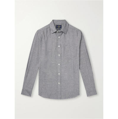 PORTUGUESE FLANNEL 男士 SS27 衬衫 Espiga 人字纹棉质法兰绒