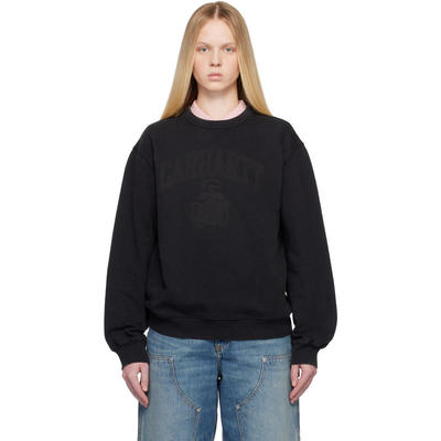 Carhartt WIP 女士 卫衣 黑色 Faded Pond Corps 套头衫