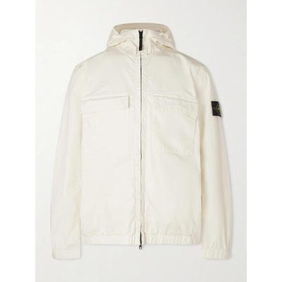 Stone Island 石头岛 男士 夹克 Logo-Appliquéd 棉混纺连帽