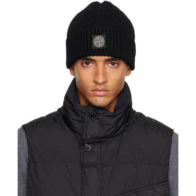 Stone Island 石头岛 男士 毛线帽 黑色 N100002 Full Rib