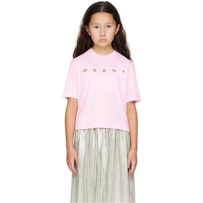 Marni 玛尼 中性（儿童） T恤 粉色 Cropped 儿童 童装