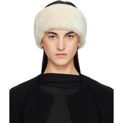 Totême 女士 发饰 灰白色 Double-Sided Shearling 头带